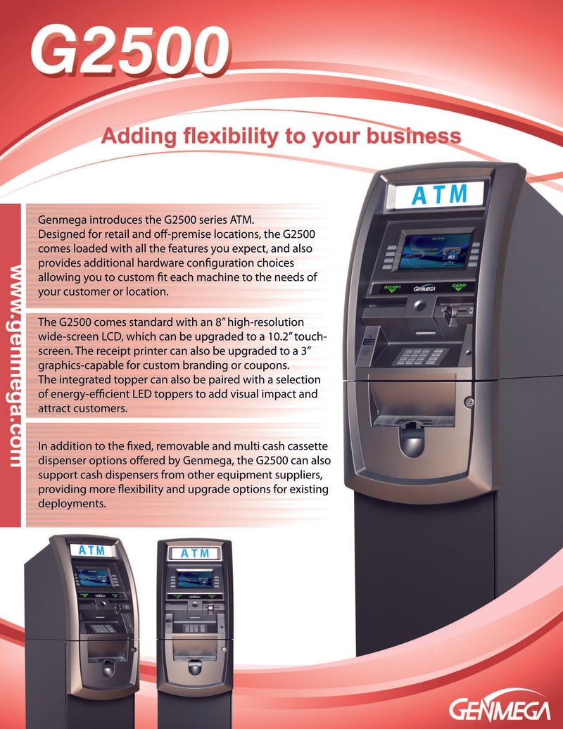 GENMEGA G2500 ATM for Sale - National ATM Systems
