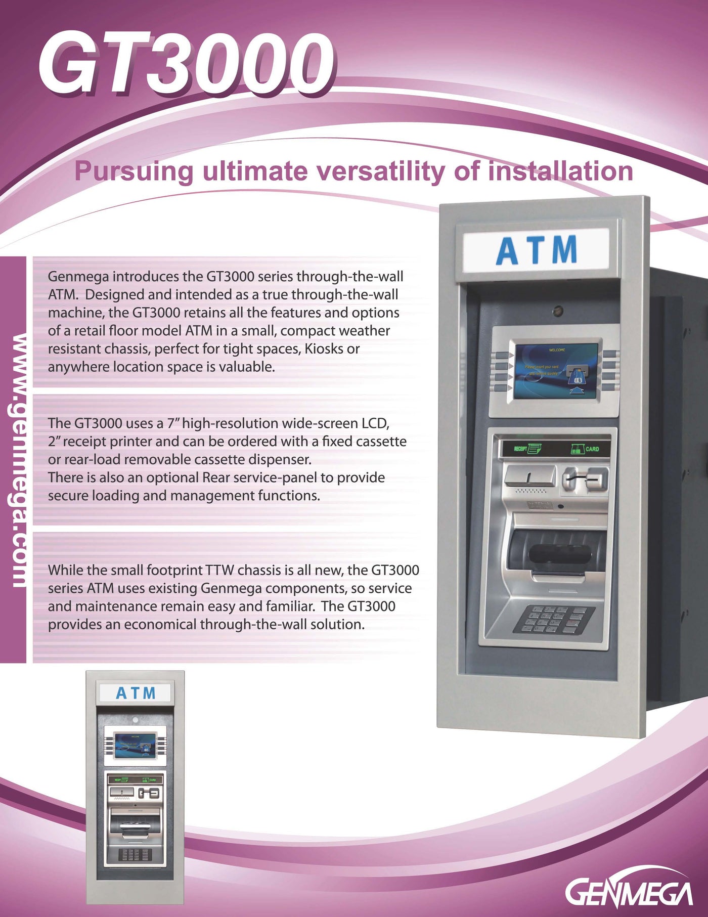 Genmega GT3000 ATM for Sale - National ATM Systems