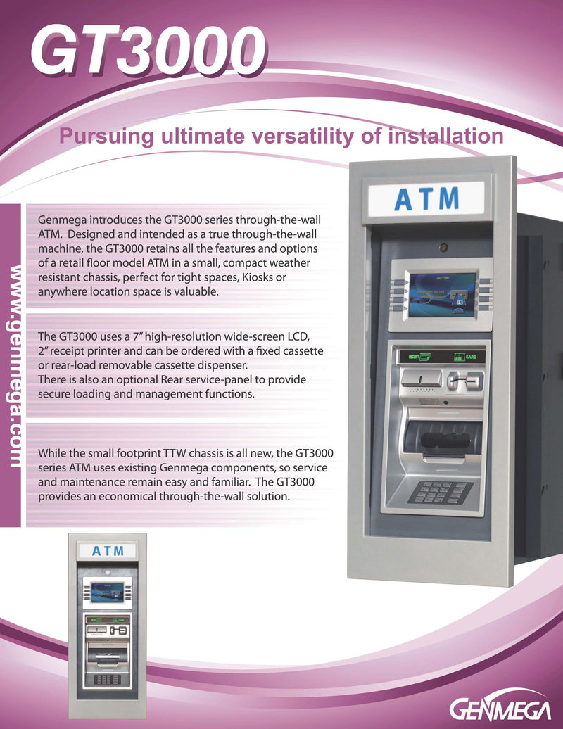 Genmega GT3000 ATM for Sale - National ATM Systems