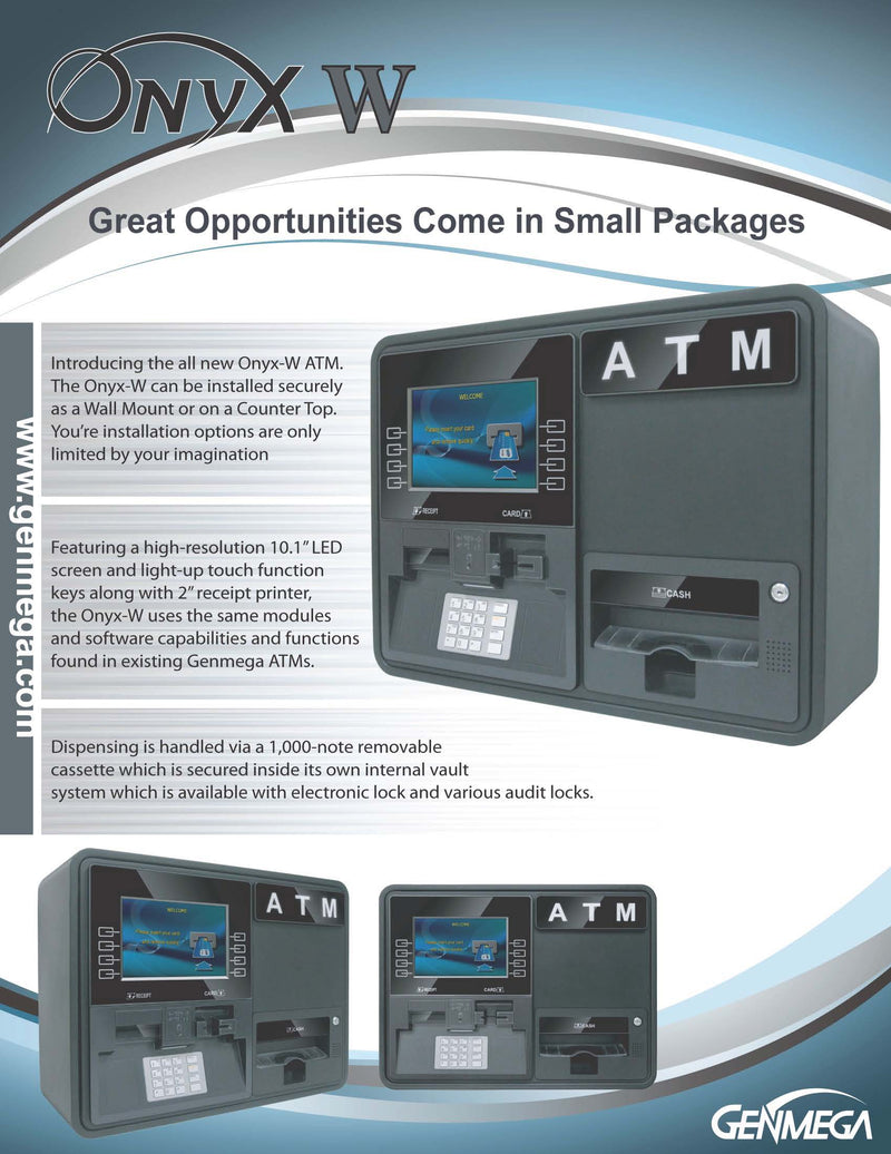 Genmega Onyx-W ATM for Sale - National ATM Systems